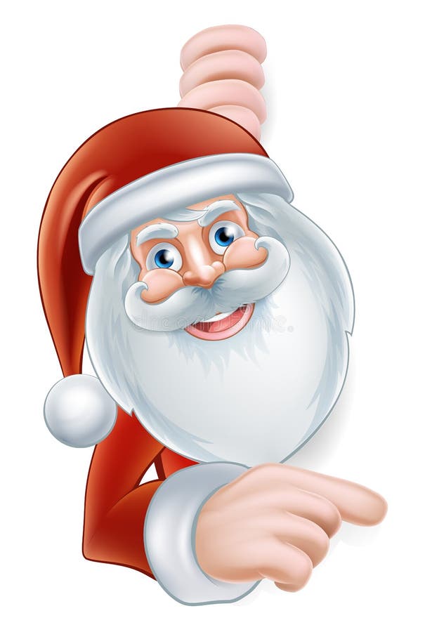 Santa pointing stock illustration. Illustration of wall - 12038591