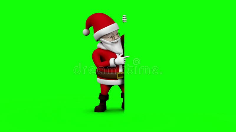Cartoon Santa Walking on Green Background Stock Video - Video of joyful ...