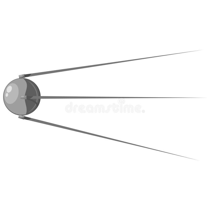 Sputnik in the Space(vector) Stock Vector - Illustration of grunge ...