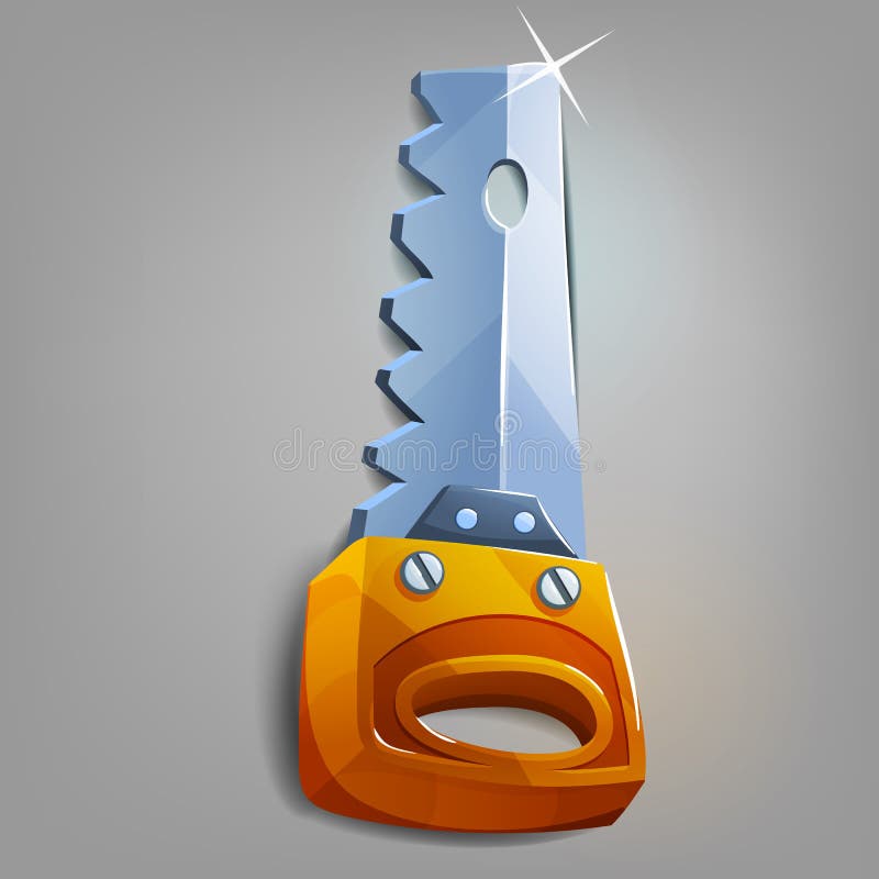 Cartoon Saw. Vector Illustration. Stock Vector - Illustration of ...
