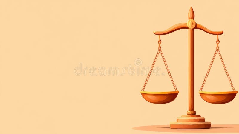 A Cartoon of a Scale with Two Bowls on it, AI Stock Photo - Image of ...