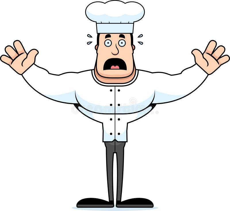 Cartoon Scared Chef stock vector. Illustration of clip - 115815294