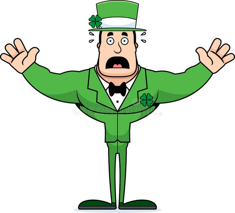Cartoon Scared Irish Man stock vector. Illustration of graphic - 115815318