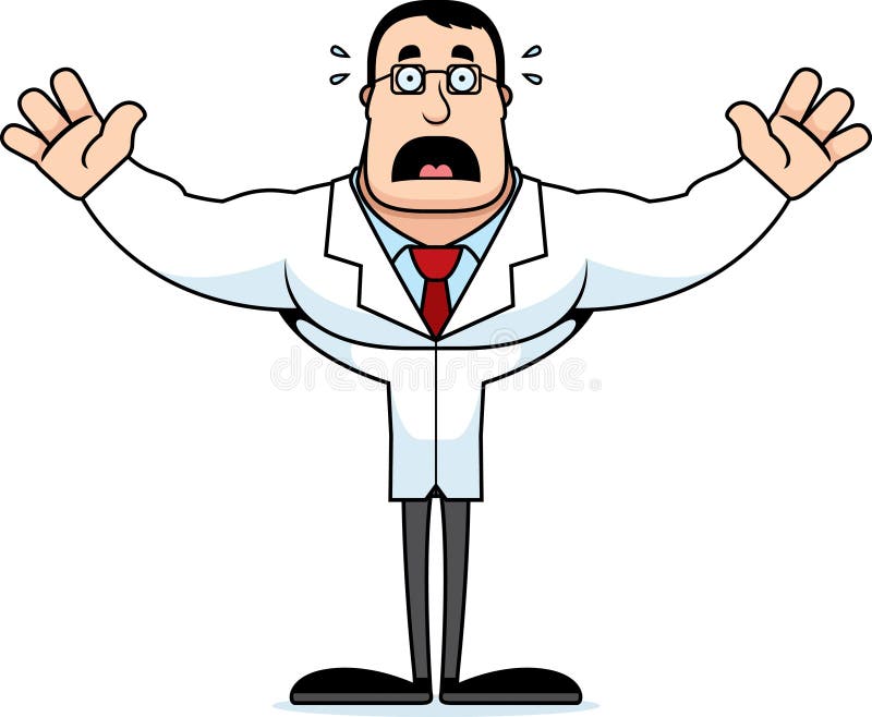 Cartoon Scared Scientist stock vector. Illustration of scared - 116634914