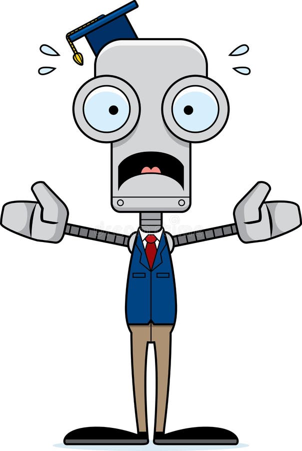 Scared Graduation Cap stock vector. Illustration of school - 15066886