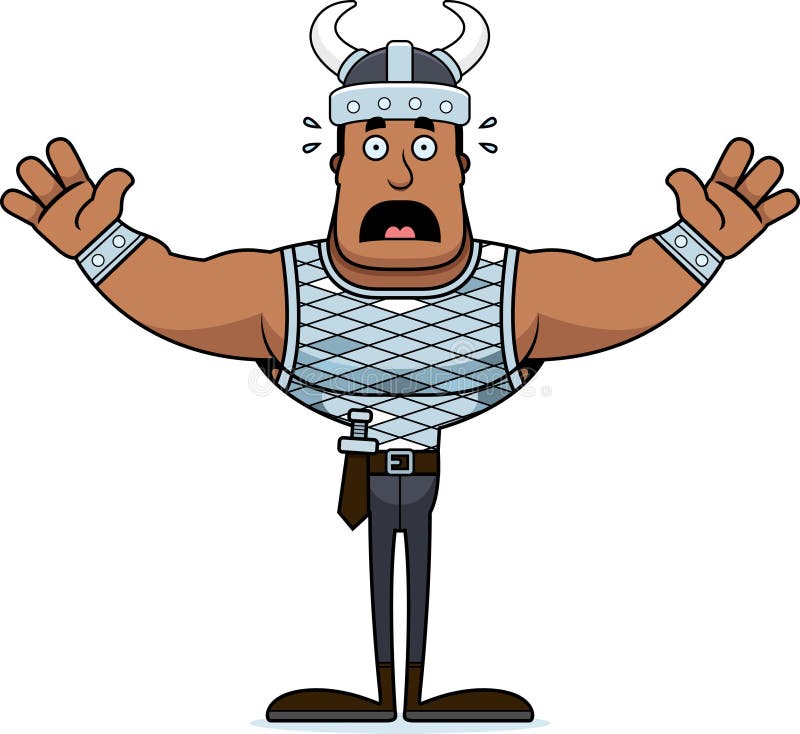 Scared Viking stock vector. Illustration of person, panic - 14577089