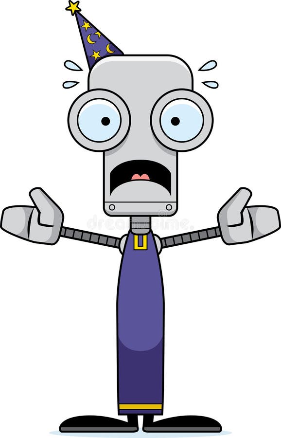 Scared Wizard stock vector. Illustration of fear, cartoon - 14589858