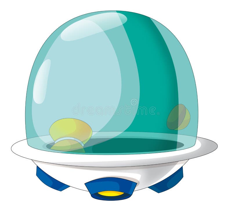Cartoon Scene of Empty Space Ship - Isolated - Illustration Stock ...