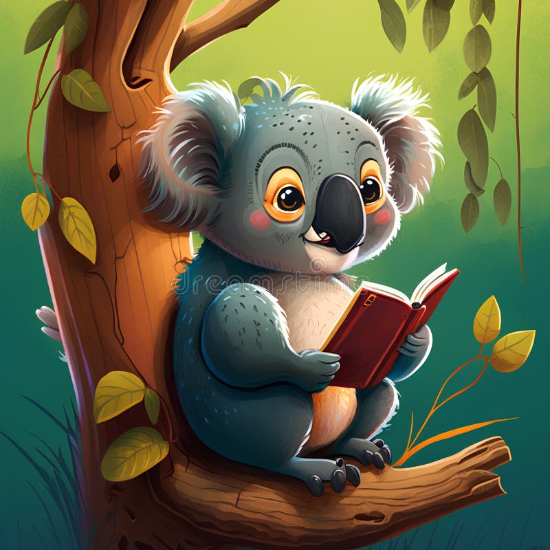 Reading Koala Cartoon Stock Illustrations – 244 Reading Koala Cartoon ...