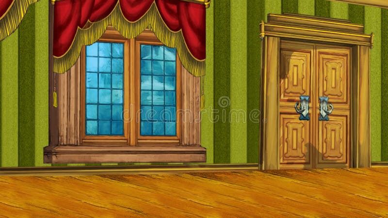 Cartoon Scene with Medieval Room - the Stage for Different Usage Stock ...