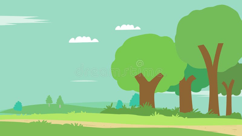 Simple Cartoon Background Scene