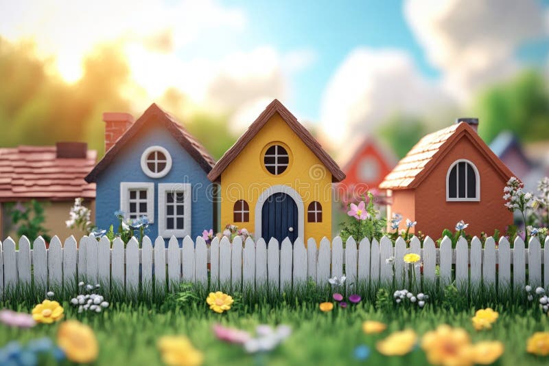 A Cartoon Scene of Spring, Playful and Imaginative, Creative Theme ...