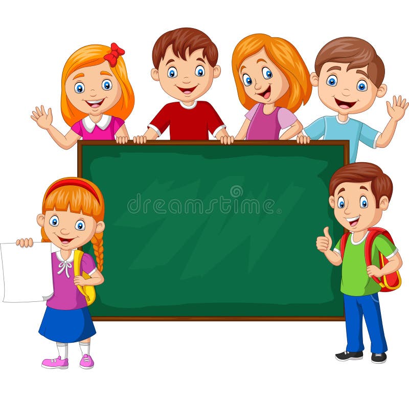 School Children Cartoon in Classroom at Lesson Stock Vector ...