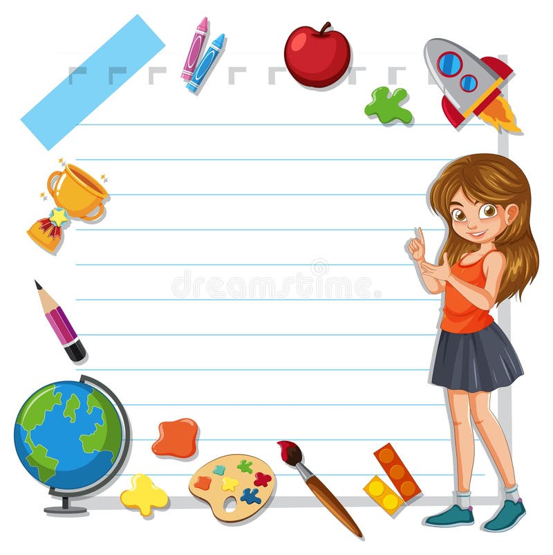 Various Learning and Studying Kids Set Stock Vector - Illustration of ...