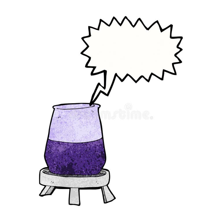 Cartoon Science Experiment with Speech Bubble Stock Illustration ...