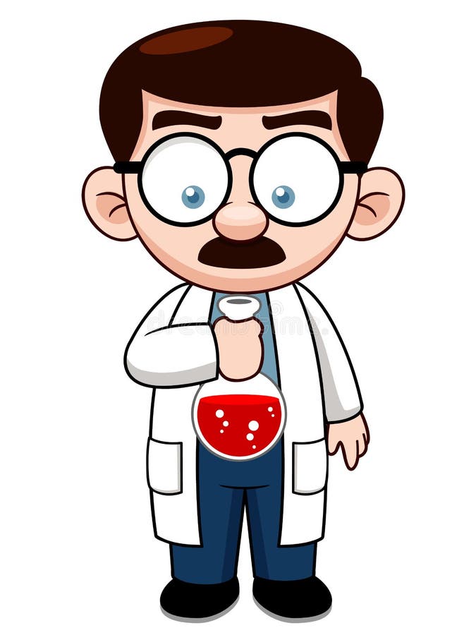 Cartoon Scientist stock vector. Illustration of physicist - 28615459