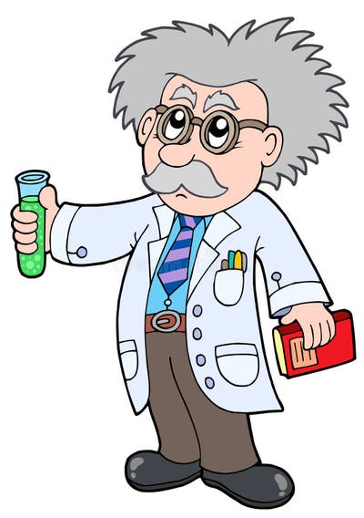 Cartoon scientist - stock vector. Illustration of research - 7846508