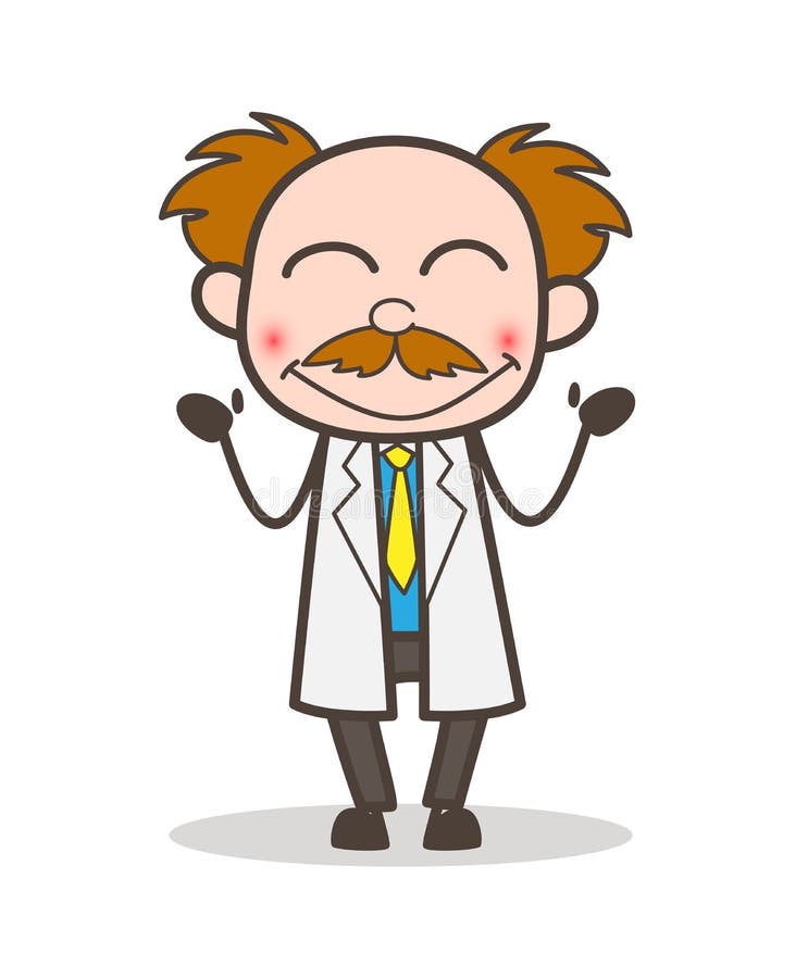 Cartoon Scientist Blushing Face Vector Concept Stock Illustration ...