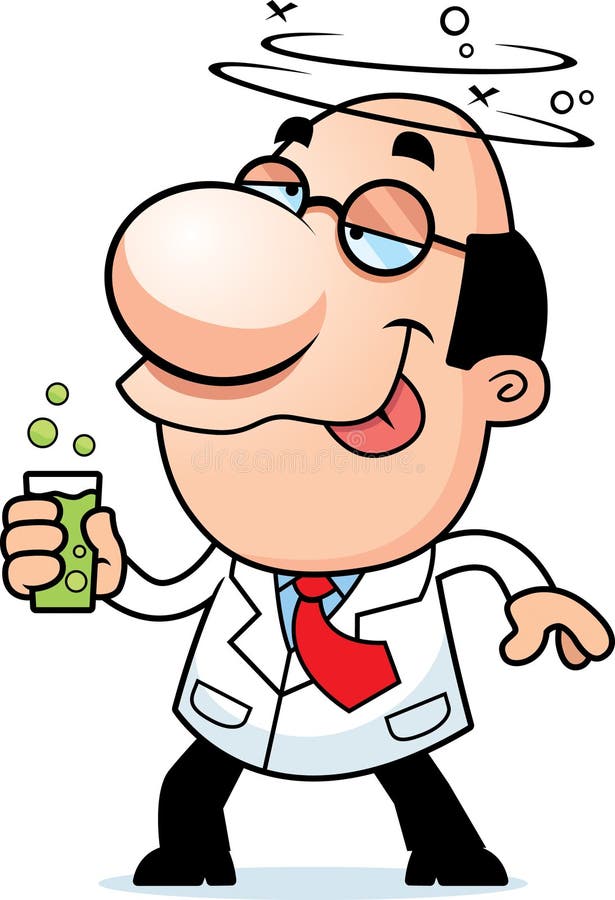 Cartoon Mad Scientist Running Stock Vector - Illustration of graphic ...