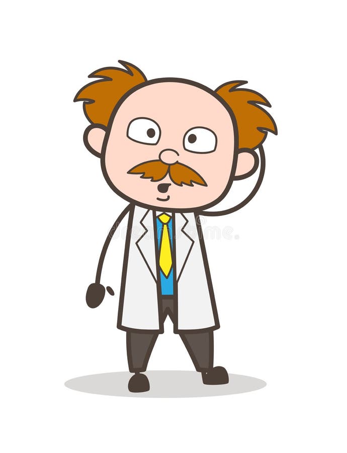 Cartoon Shocking Therapist Doctor Face Vector Stock Illustration ...