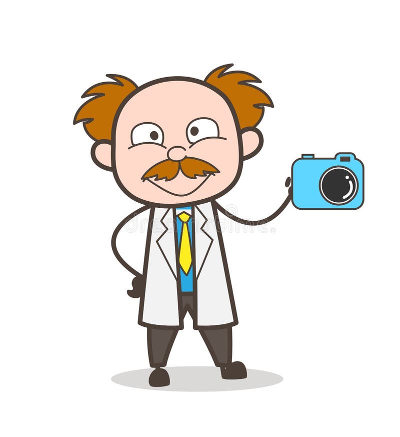 Scientist Showing New Modern Camera Vector Design Stock Illustrations ...