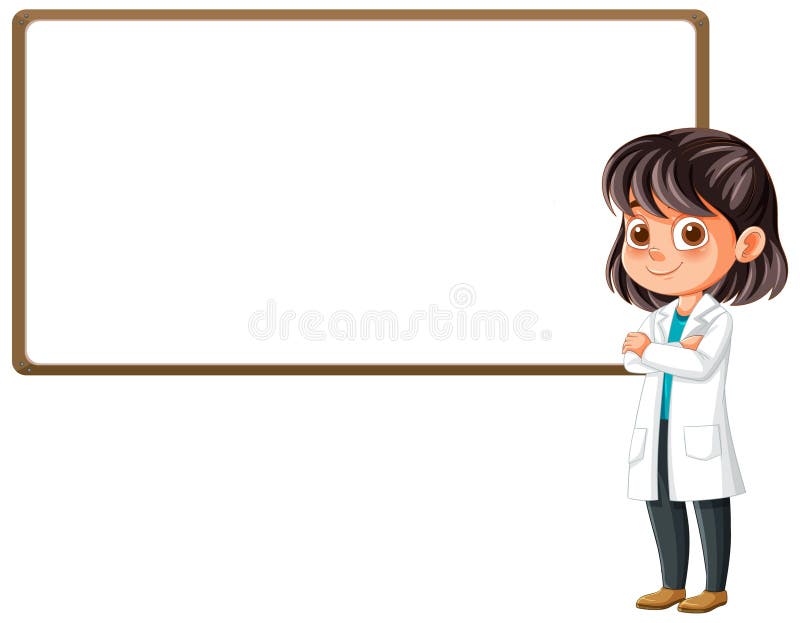 Cartoon Boy Scientist Doing Science Experiment with Beakers and Flasks ...