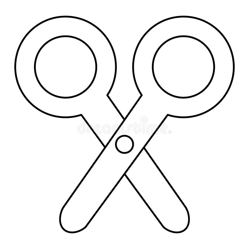 Cartoon Scissors Isolated on White Background Stock Illustration ...