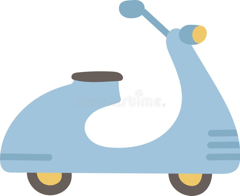 Cartoon Scooter Motorcycle stock vector. Illustration of drive - 365202062