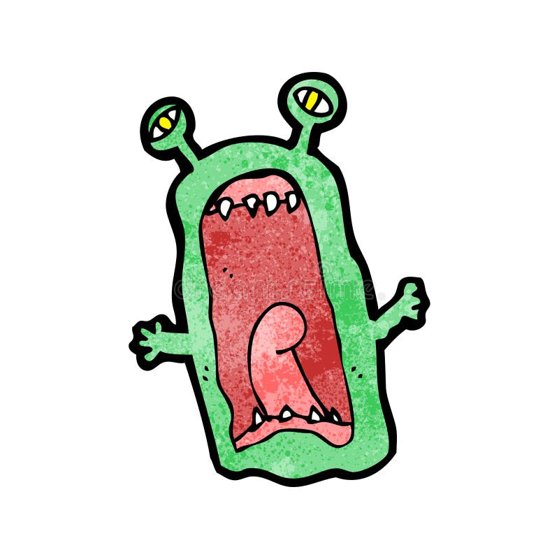 Cartoon screaming alien stock vector. Illustration of screaming - 38064703