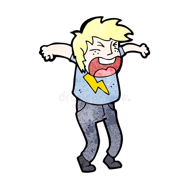 Cartoon Screaming Blond Person Stock Vector - Illustration of doodle ...