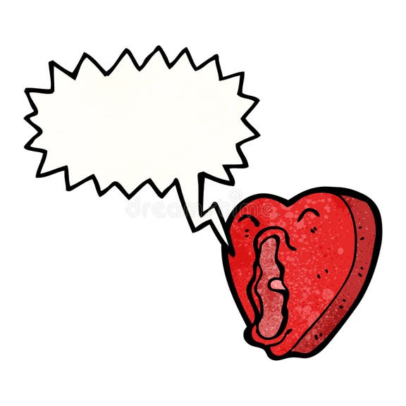 Cartoon screaming heart stock vector. Illustration of talking - 38044845