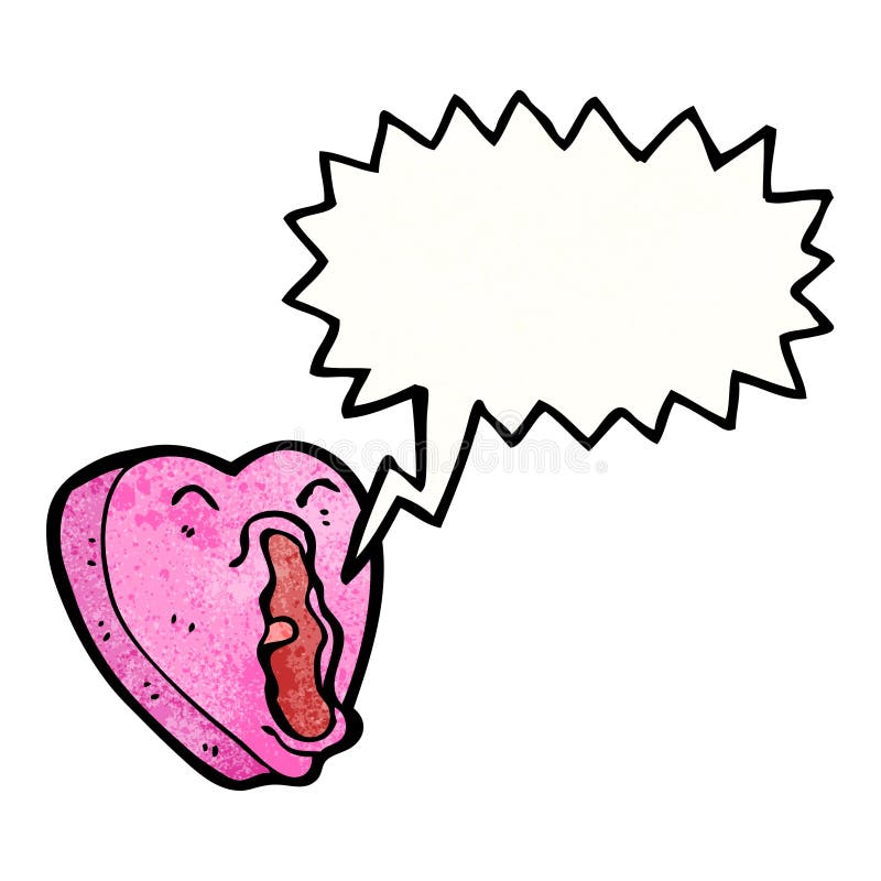 Cartoon screaming heart stock vector. Illustration of heart - 38040904