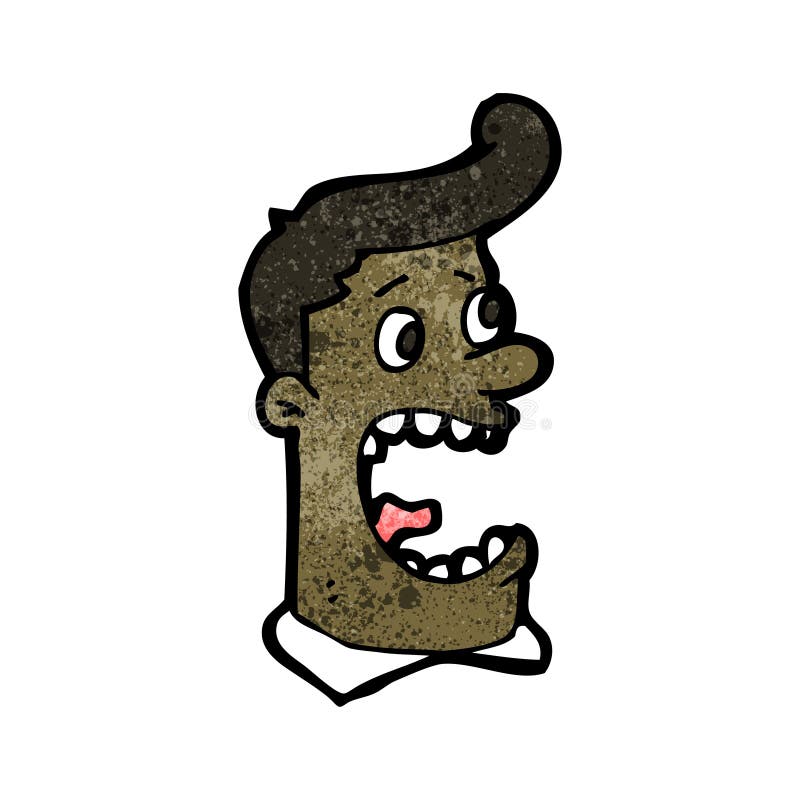 Cartoon screaming man stock vector. Illustration of doodle - 38089490