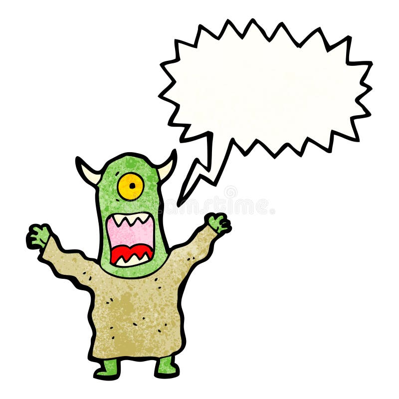 Cartoon screaming monster stock vector. Illustration of textured - 38034529