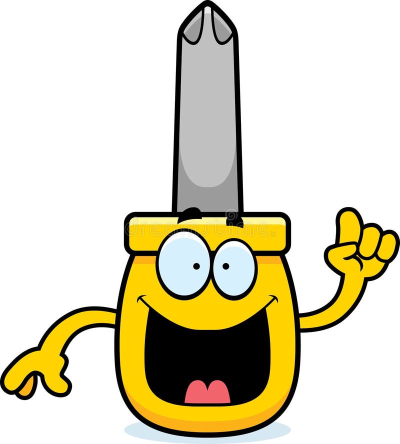 Cartoon Screwdriver Waving stock vector. Illustration of blade - 47756756