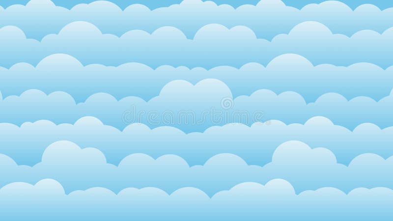 Cartoon Seamless Loop Clouds Animation. 4k Motion Video Animation ...