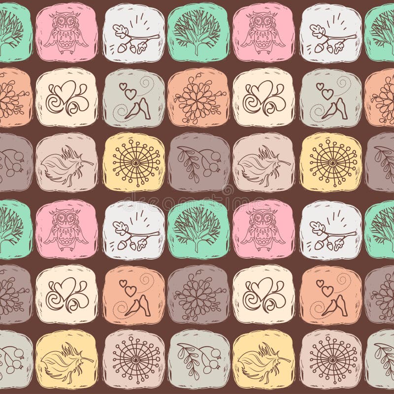 Cartoon Seamless Pattern for Cute Wallpapers Stock Vector ...