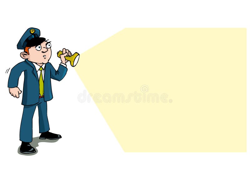 Cartoon security guard stock vector. Illustration of clip - 19317094