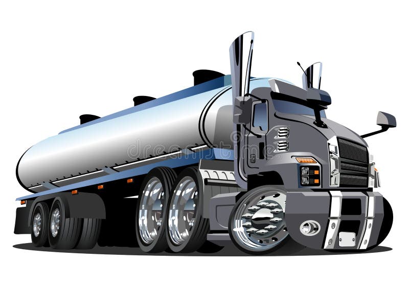 Vector tanker semi-truck stock vector. Illustration of commercial ...