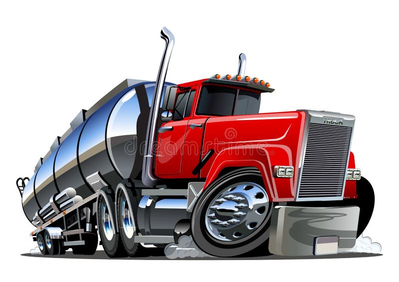 Vector tanker semi-truck stock vector. Illustration of commercial ...