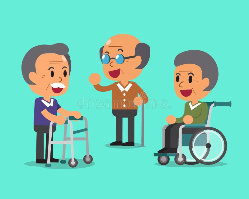 Cartoon senior men stock vector. Illustration of cute - 68728119