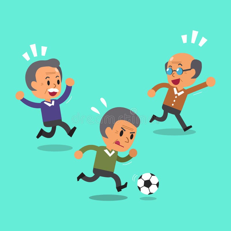 Old Man Playing Football Stock Illustrations – 87 Old Man Playing ...