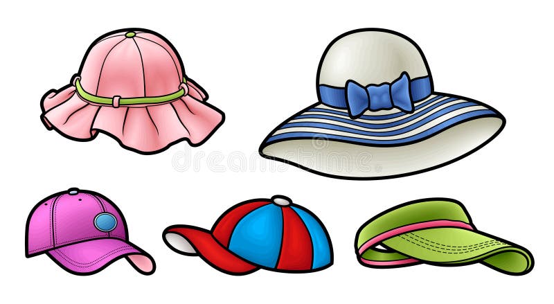 Kids Hats Beach Stock Illustrations – 53 Kids Hats Beach Stock ...
