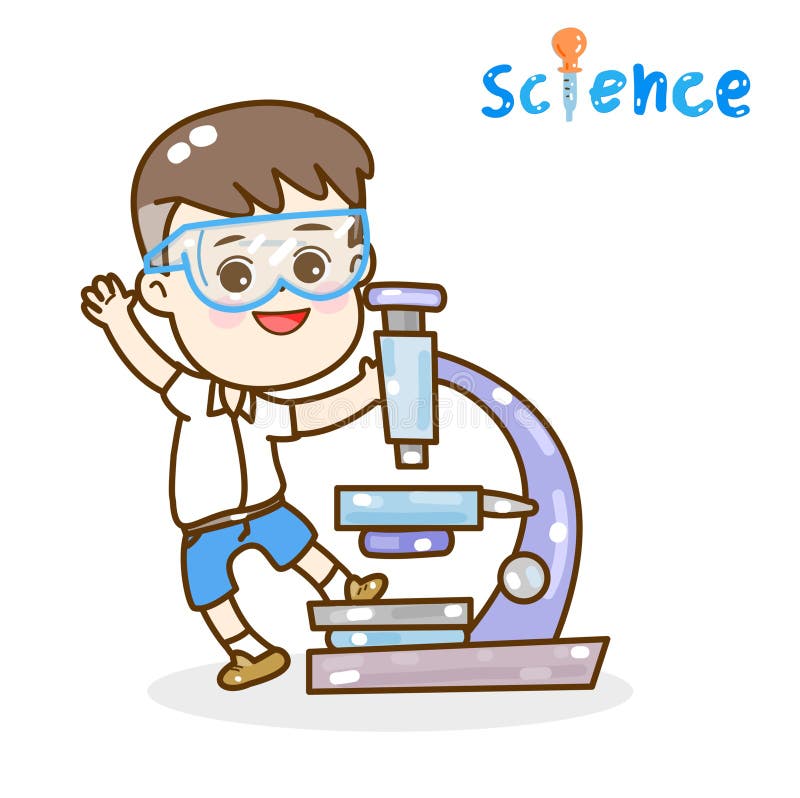 Cartoon Set Science for Kids. Stock Illustration - Illustration of ...