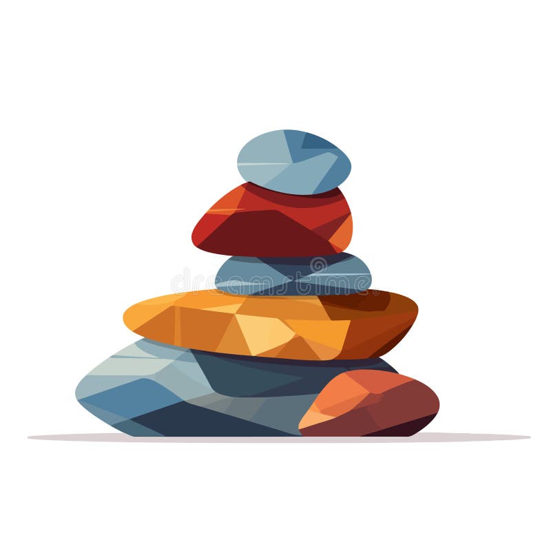 Cartoon Set of Stones. Colorful Stones Stock Vector - Illustration of ...