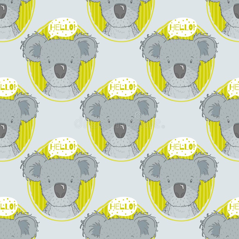 Cartoon Set Vector Animals Face. Funny Head Muzzle Stock Illustration ...