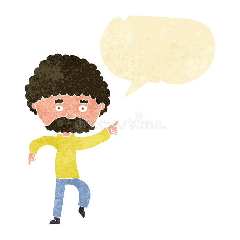 Cartoon Seventies Style Man Disco Dancing Stock Illustration