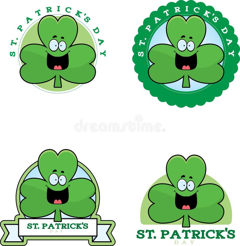 Cartoon Shamrock Graphic stock vector. Illustration of element - 65037317