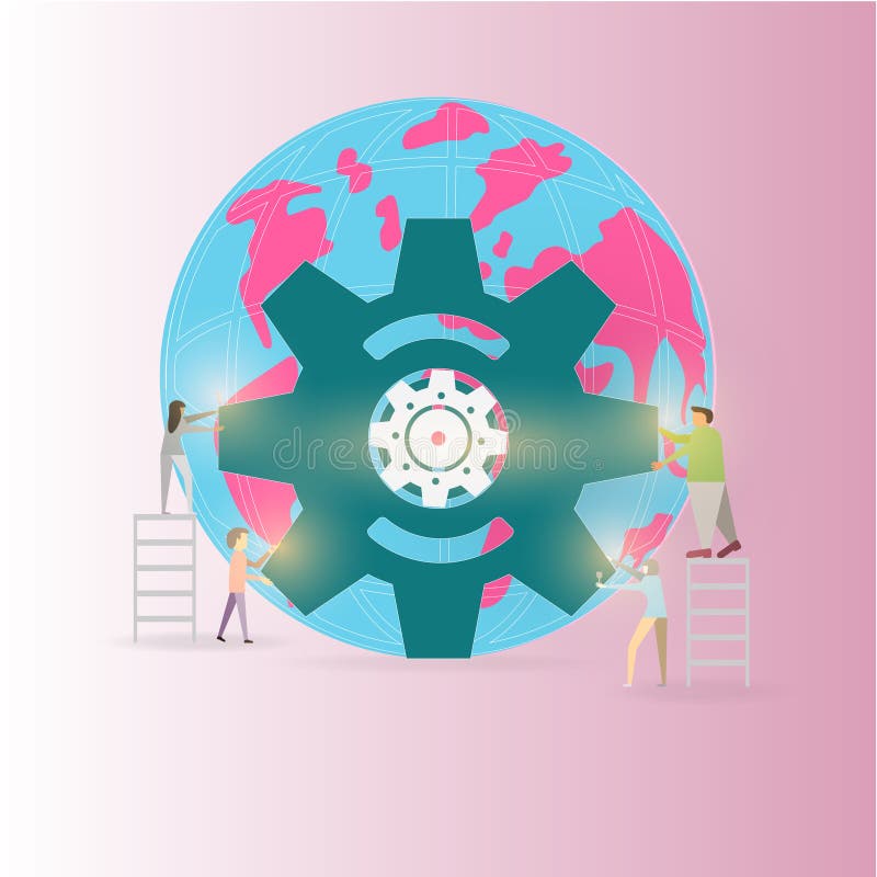 Cartoon Shape Human are Declaration of Machine Symbols. Stock Vector ...