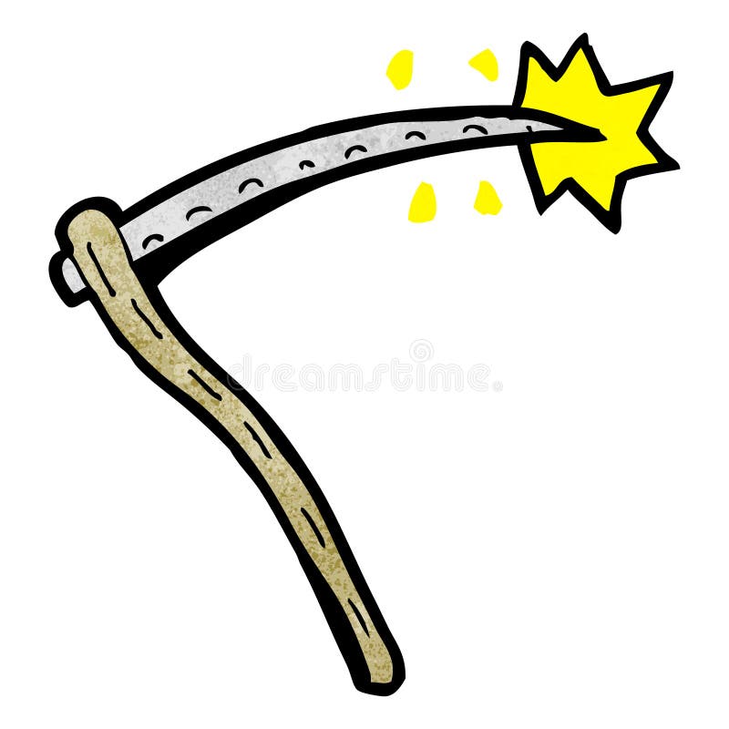 Cartoon sharp scythe stock vector. Illustration of clip - 38073522